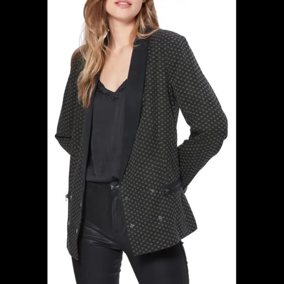 PAIGE | Jackets & Coats | Paige Karissa Blazer Black Forest Night Green ...